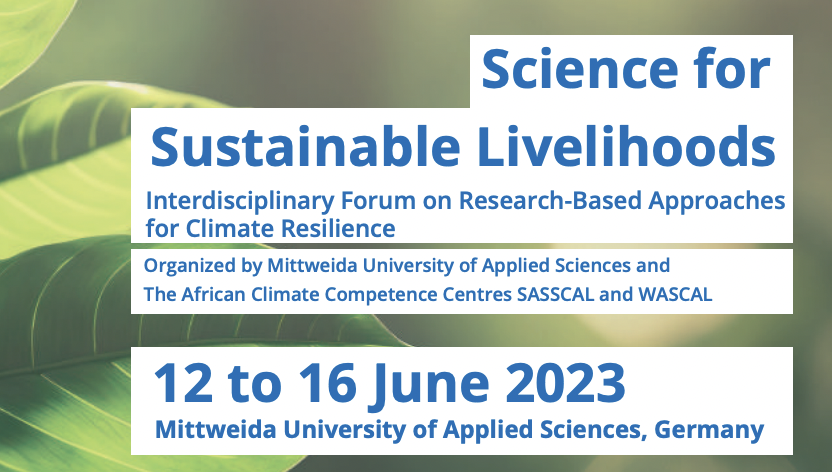 Science for Sustainable Livelihoods: Interdisciplinary Forum on ...